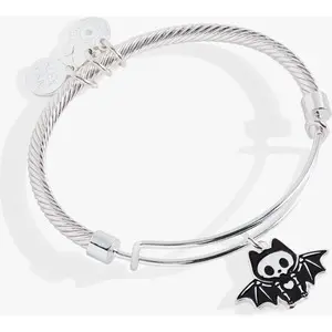 ALEX AND ANI Bat Skeleton Bangle Bracelet - Silver