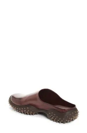 Miu Miu Leather Trail Mule - Caffe