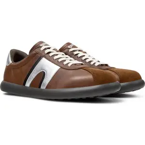 Camper Pelotas Soller Leather Lace-up Sneakers - Medium Brown