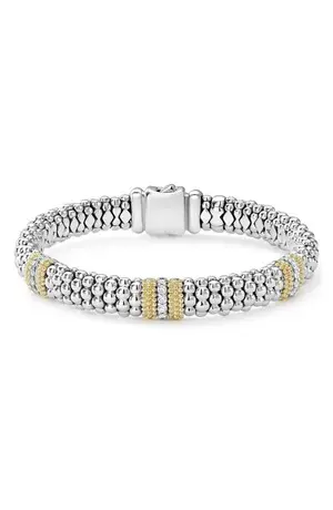 Lagos Lux 18k Gold Diamond Station Bracelet