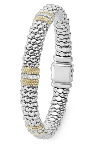 Lagos Lux 18k Gold Diamond Station Bracelet