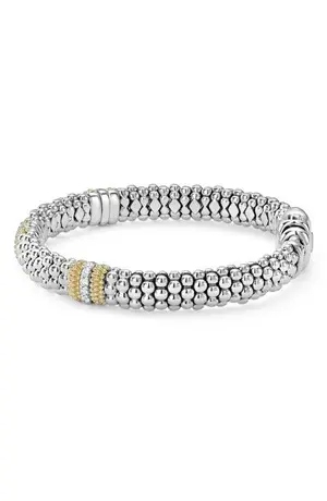 Lagos Lux 18k Gold Diamond Station Bracelet