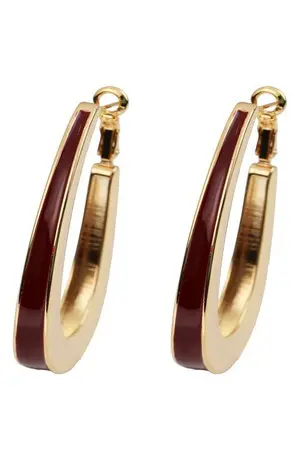 PANACEA Panacea Enamel Hoop Earrings