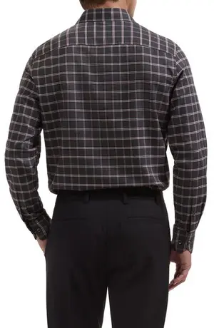 Bugatchi Julian Plaid Cotton And Cashmere Shirt