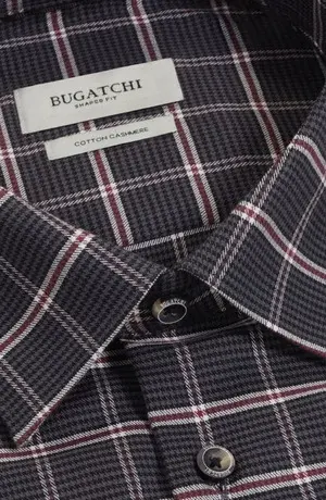 Bugatchi Julian Plaid Cotton And Cashmere Shirt