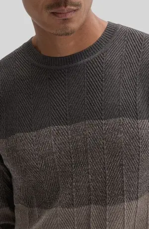 Robert Barakett Chevron Wool Blend Sweater - Espresso
