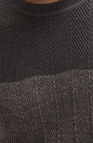 Robert Barakett Chevron Wool Blend Sweater - Espresso