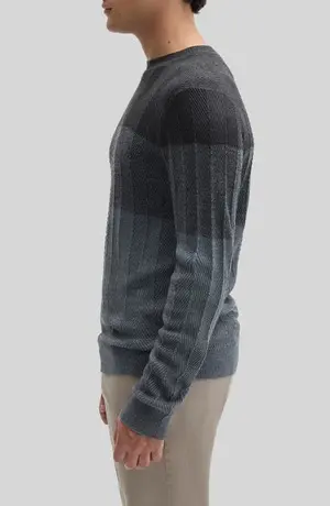 Robert Barakett Marchetti Wool Blend Chevron Sweater