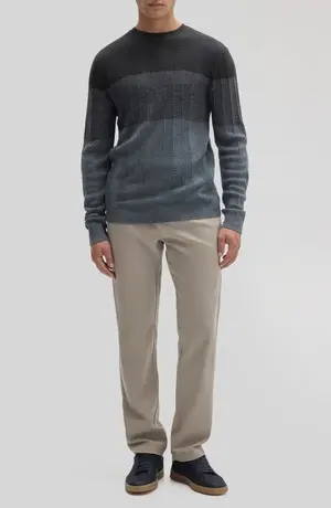 Robert Barakett Marchetti Wool Blend Chevron Sweater