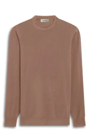Bugatchi William Merino Wool Crewneck Sweater Camel