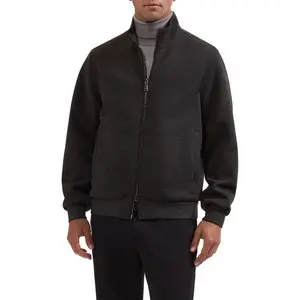 Bugatchi Mock Neck Reversible Jacket - Anthracite