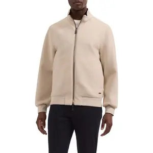 Bugatchi Mock Neck Reversible Jacket - Sand