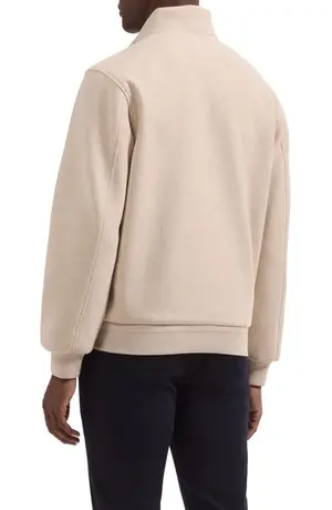 Bugatchi Mock Neck Reversible Jacket - Sand