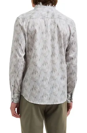 Bugatchi Julian Shaped Fit Print Stretch Button-up Shirt