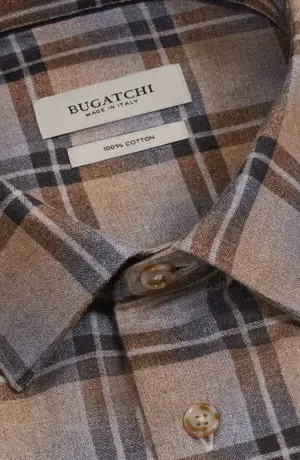 Bugatchi Julian Plaid Cotton Button Up Shirt