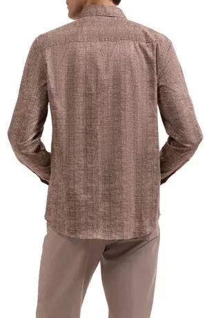 Bugatchi Alvin Shaped Geometric Cotton Blend Shirt