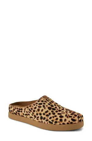 Toms Alpeas Faux Fur Lined Leather Slip-on Shoe Medium Brown