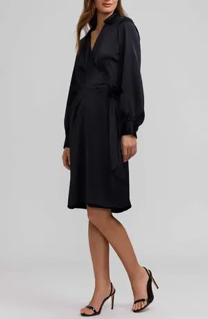 Foxcroft Valentina Wrap Dress - Black