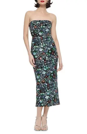 After Six Peri Floral Sequin Cocktail Dress
