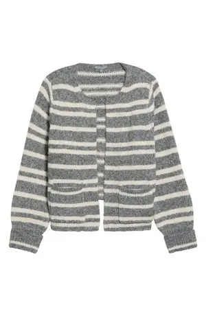 Wit & Wisdom Striped Blouson Sleeve Cardigan