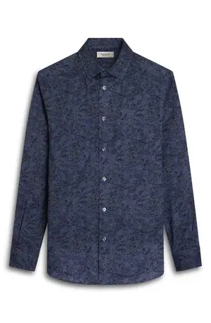 Bugatchi Julian Shaped Fit Long Sleeve Cotton Shirt