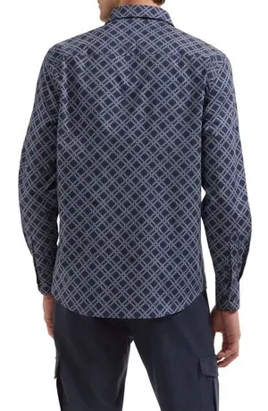 Bugatchi Axel Geometric Long Sleeve Shirt