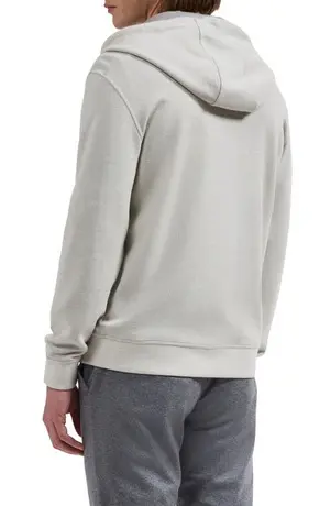 Bugatchi Full Zip Hoodie - Chalk