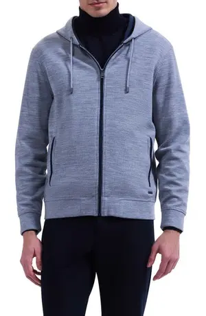 Bugatchi Full Zip Hoodie - Slate