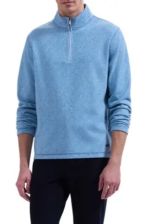 Bugatchi Quarter Zip Sweater - Teal