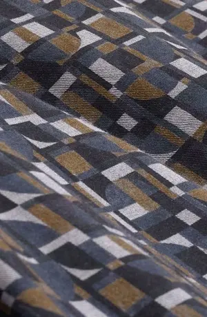 Bugatchi Julian Shaped Geometric Print Cotton Shirt
