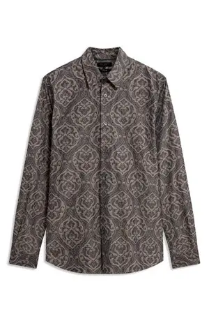 Ted Baker London Damzen Jacquard Cotton Button-up Shirt