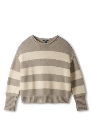 HATLEY Rolled Collar Striped Sweater
