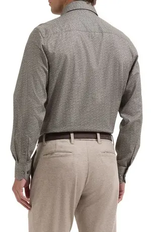 Bugatchi Alvin Shaped Fit Geo Print Button-up Shirt