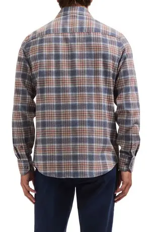 Bugatchi Axel Shaped Fit Plaid Button-up Shirt