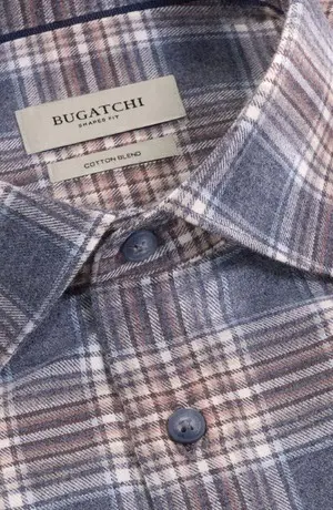 Bugatchi Axel Shaped Fit Plaid Button-up Shirt