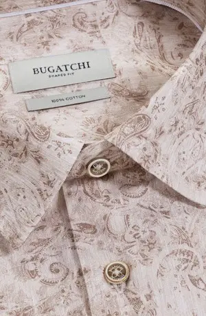 Bugatchi Julian Shaped Fit Paisley Button-up Shirt