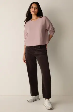 Eileen Fisher Crop Organic Cotton Sweatshirt
