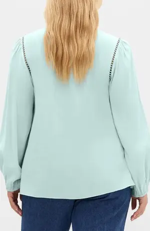 City Chic Lorena Smocked Neck Top