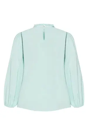 City Chic Lorena Smocked Neck Top