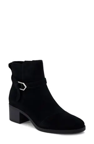 Toms Suede Ankle Bootie Black