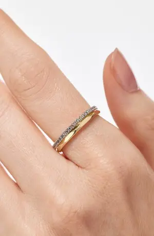 ANA LUISA 14k Plated Cubic Zirconia Band Ring