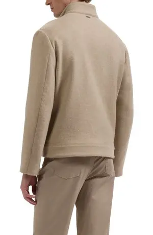 Bugatchi Wool Blend Mock Neck Zip Jacket