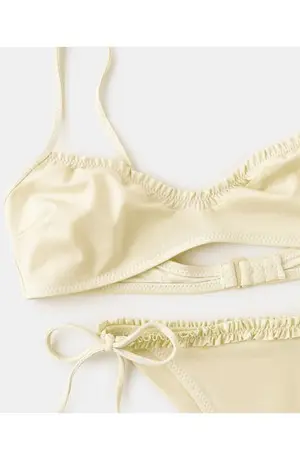 Mango Ruched Cheeky Bikini Bottoms