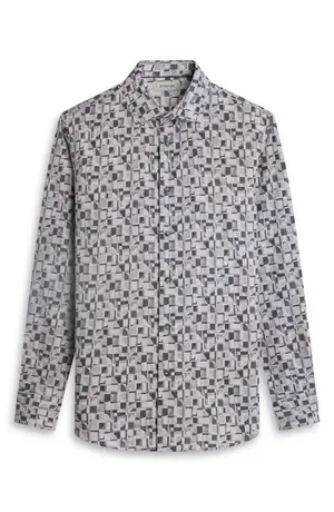 Bugatchi Axel Shaped Fit Print Button-up Shirt