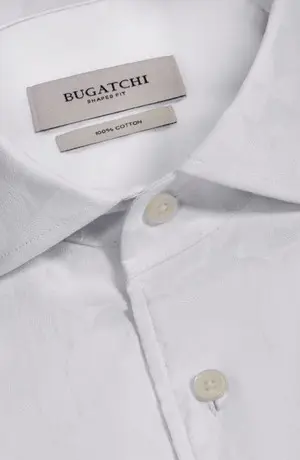 Bugatchi Alvin Shaped Fit Jacquard Button-up Shirt