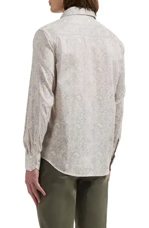 Bugatchi Axel Long Sleeve Patterned Shirt