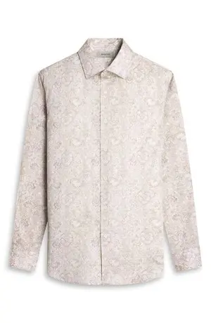 Bugatchi Axel Long Sleeve Patterned Shirt
