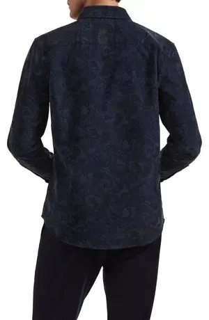 Bugatchi Julian Shaped Fit Paisley Corduroy Button-up Shirt