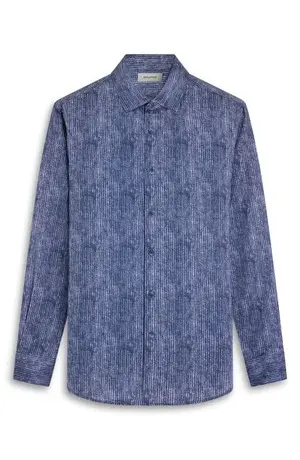 Bugatchi Alvin Shaped Fit Long Sleeve Woven Shirt
