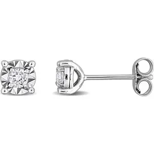 JULIANNA B. 1/4 Ctw Lab-grown Diamond Stud Earrings - Sterling Silver